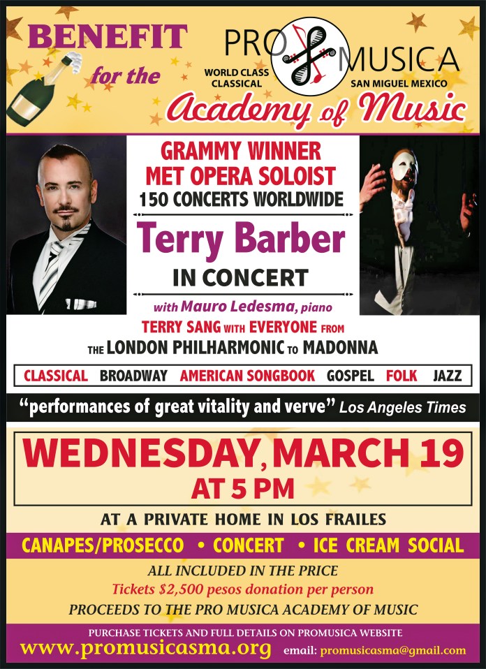 Terry Barber: A Night of Emotion and Music in San Miguel on March 19 ...
